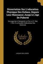 DISSERTATION SUR LEDUCATION PHYSIQUE DES ENFANS DEPUIS LEUR NAISSANCE ...