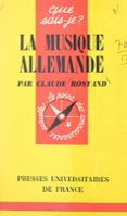 LA MUSIQUE ALLEMANDE | Casa del Libro